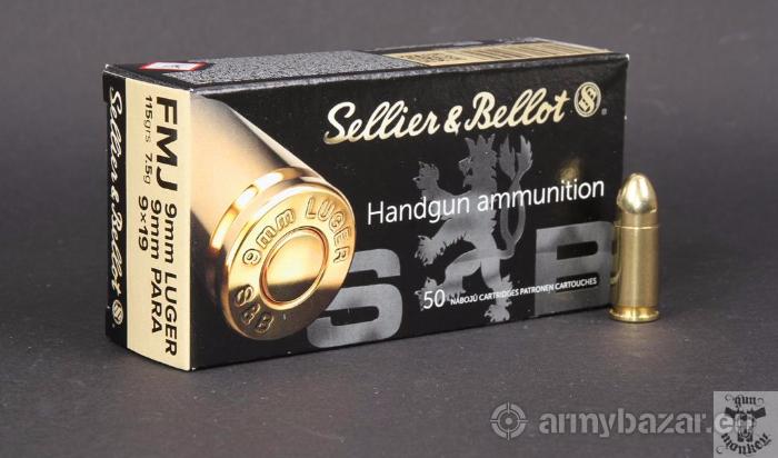 Amunicja S&B kal. 9x19mm 7,5g/115gr FMJ